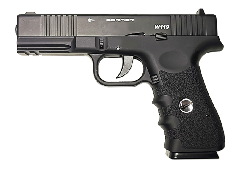 Borner 4.5mm/.177 W119 Co2 Blowback Pistol (Metal Slide) - Huntsman Sports